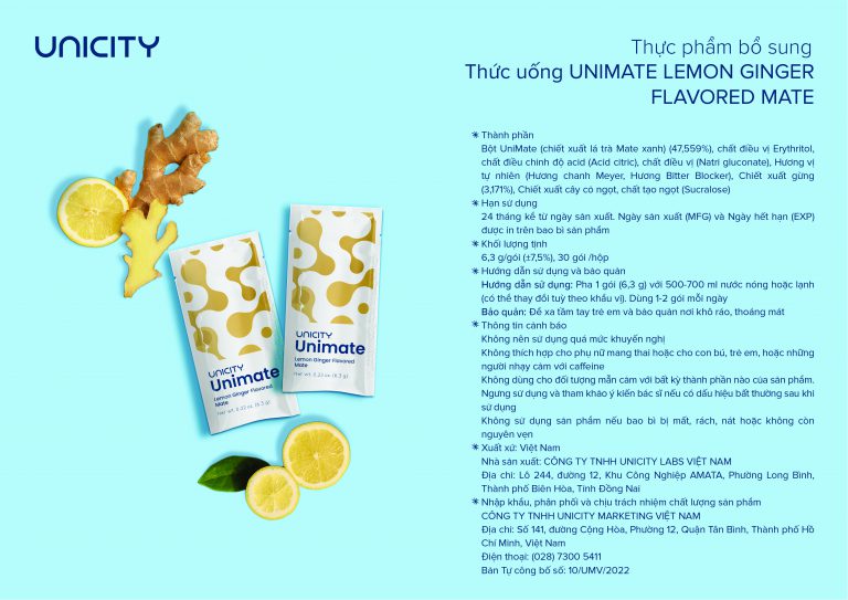 Unimate Lemon Ginger Flavored Mate Unicity Có Giá Bao Nhiêu? Tác Dụng ...
